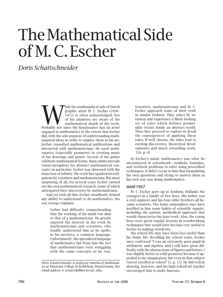 M.C Escher PDF | PDF | Hyperbolic Geometry | Teaching Mathematics
