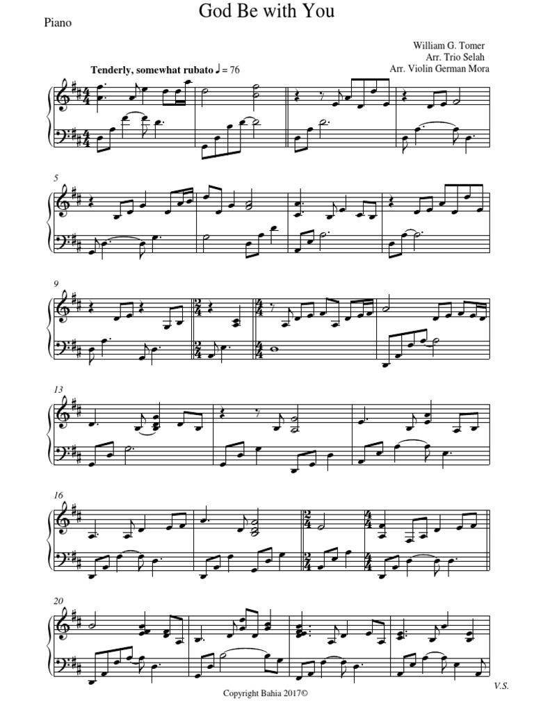 God Be With You Piano | PDF | Leisure