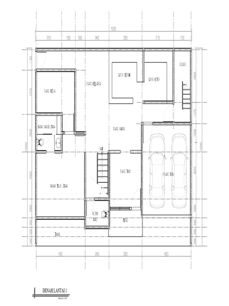 Denah LT 1 Alt 2 | PDF