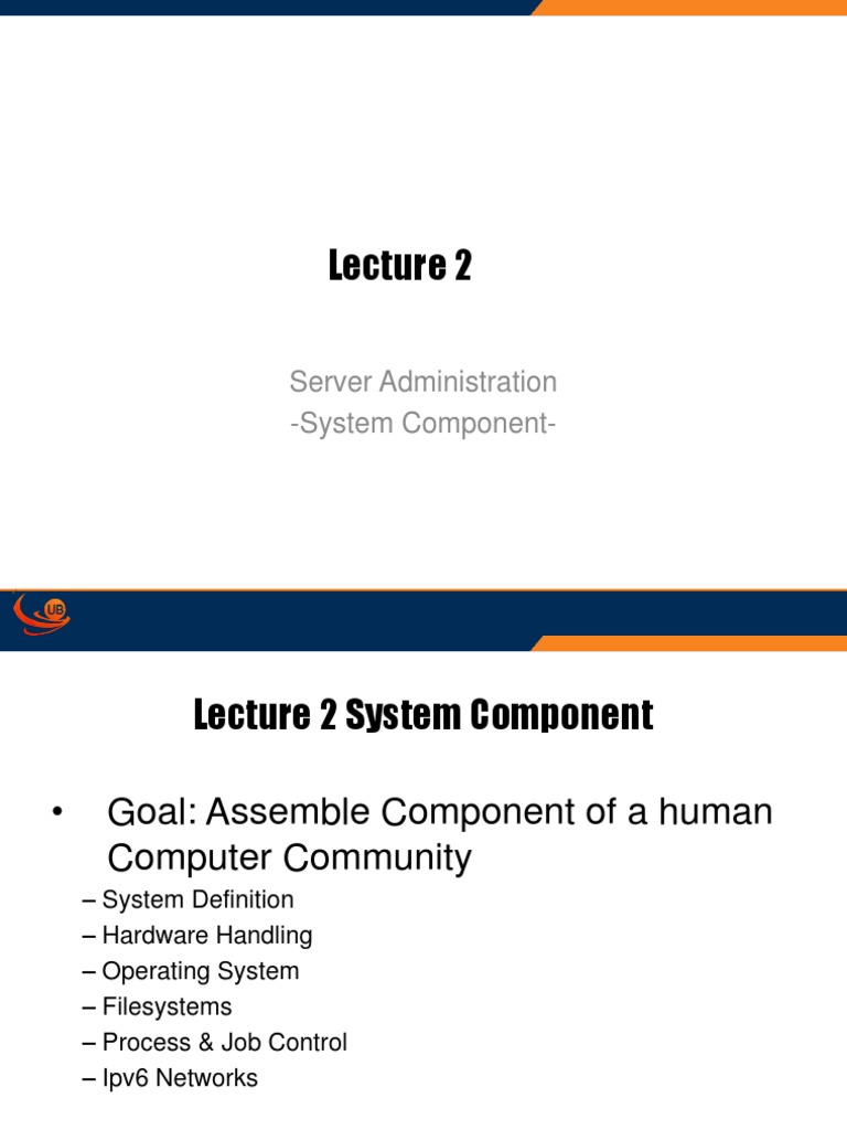 Server Administration - System Component | PDF | File System ...