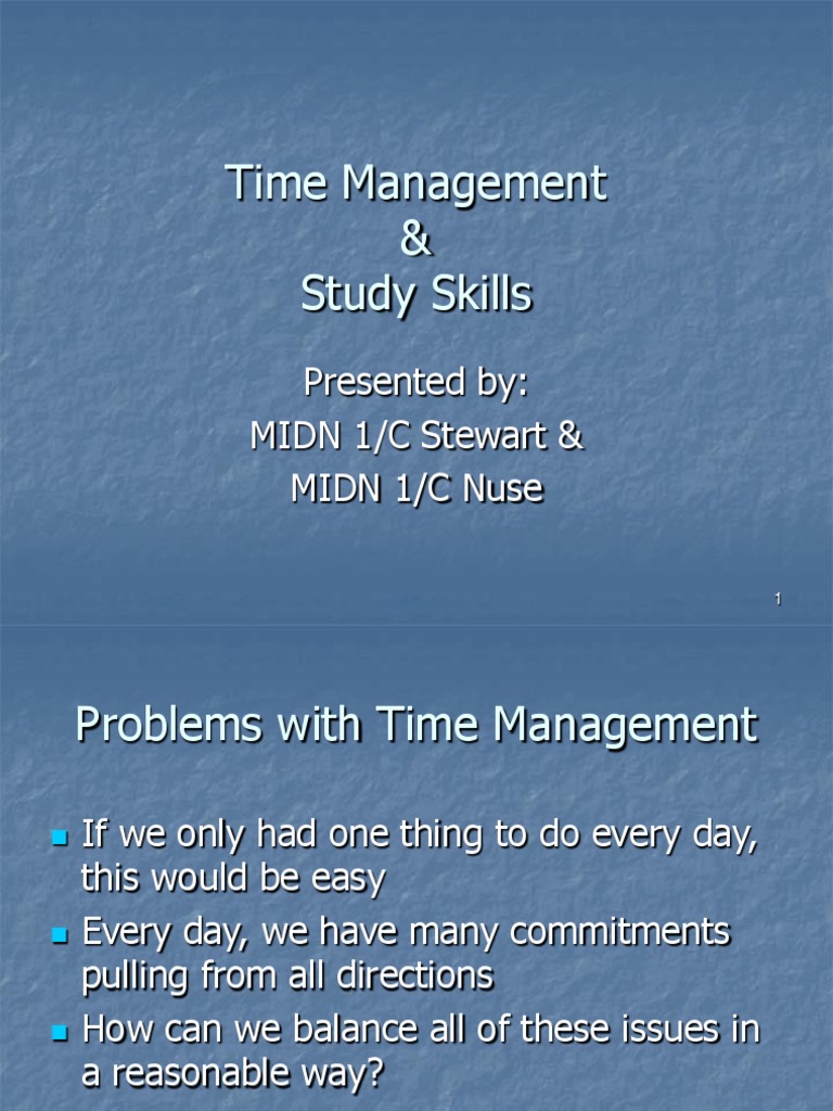 Time Management & Study Skills Tips | PDF | Time Management ...