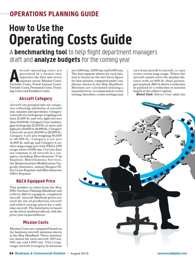 Benchmarking Guide for Aircraft Operating Costs: A Comprehensive ...