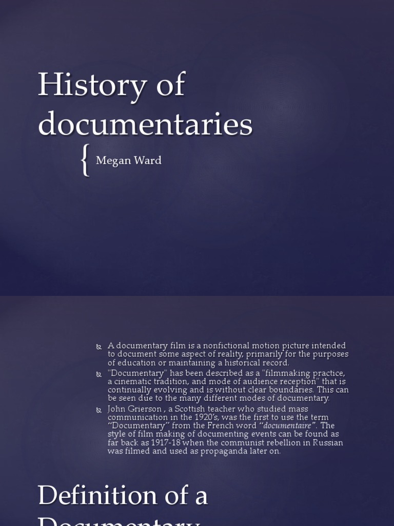 History of Documentaries | PDF | Documentary Film | Leisure