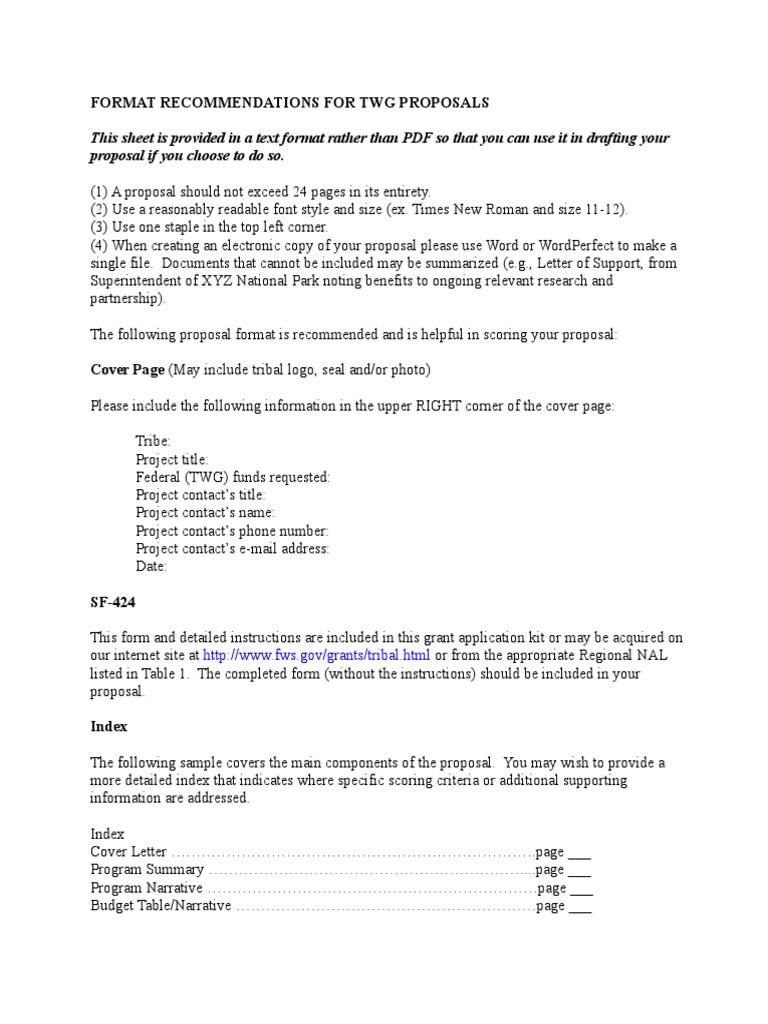 TWG Format Recommendations | PDF | Business