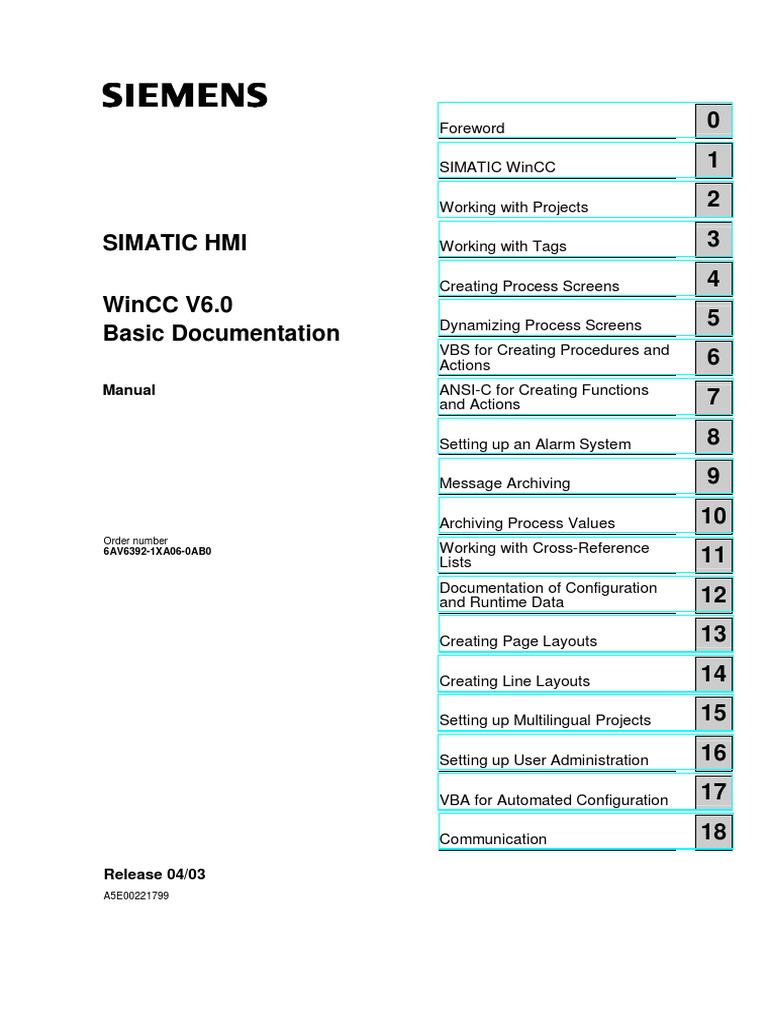HMI WinCC 6 0 Manual en PDF | PDF | Page Layout | User Interface