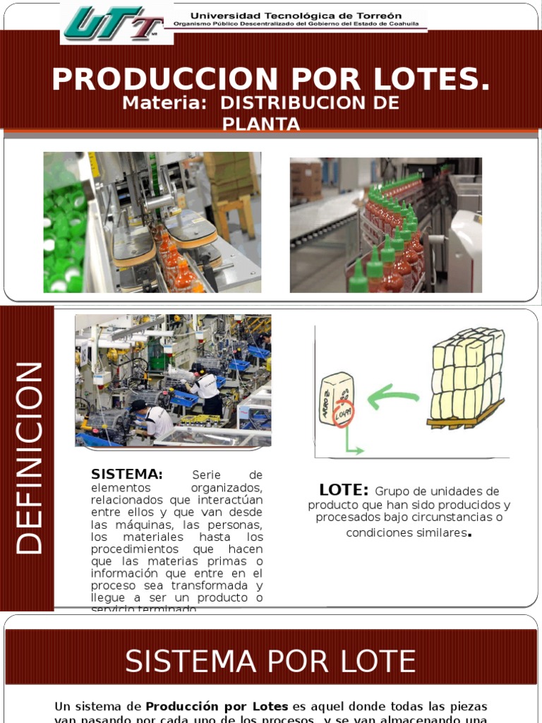 Producción por Lotes: Definición y Tipos | PDF | Inventario ...