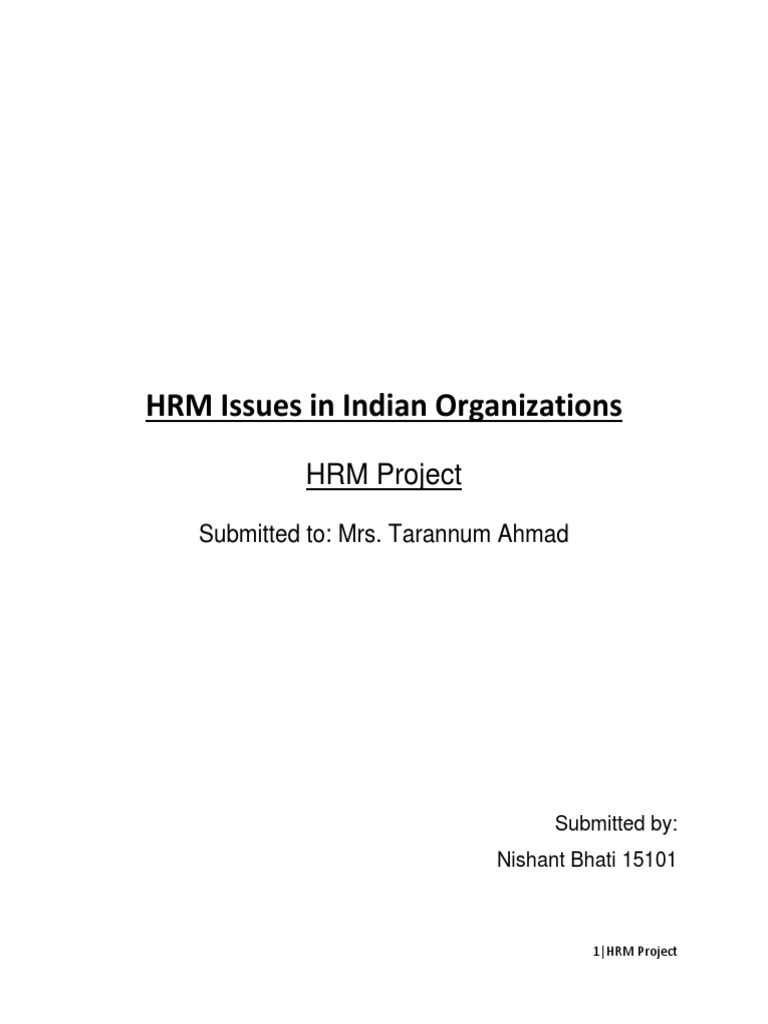 HRM Project PDF | PDF | Competence (Human Resources) | Employment