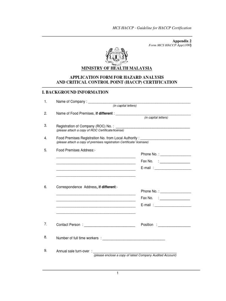 Haccp Form | PDF | Hazard Analysis And Critical Control Points | Drink
