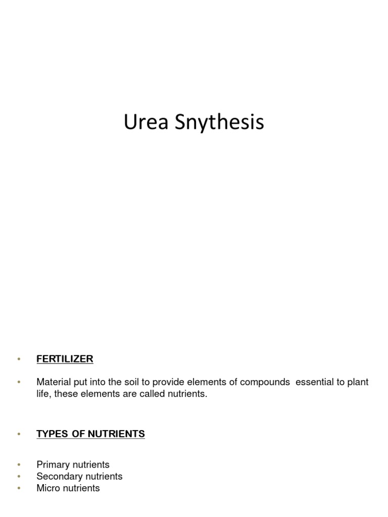 Urea | PDF | Urea | Fertilizer