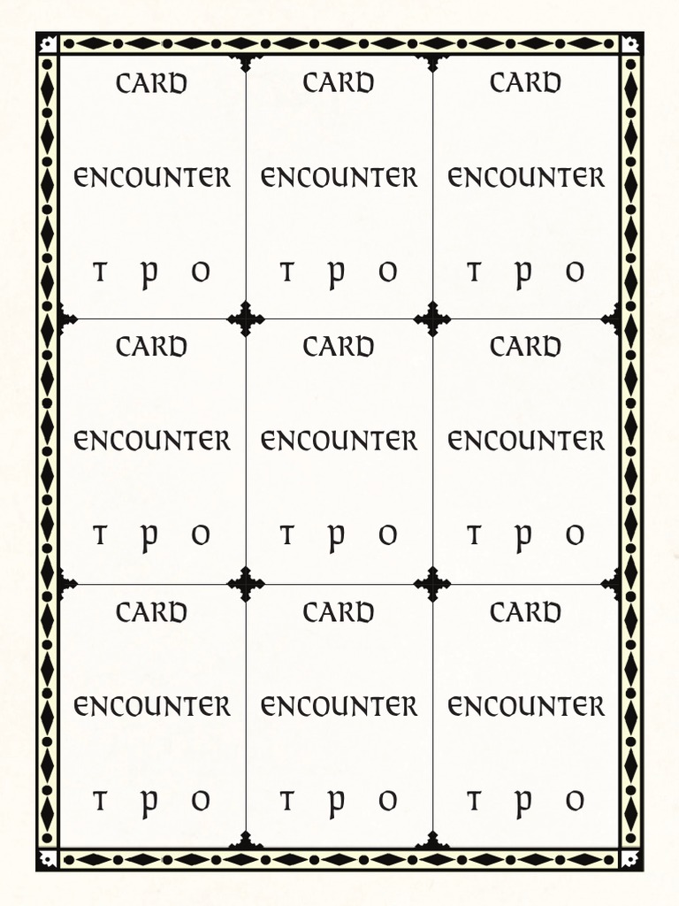 Harrow Deck Chronicle Cards PDF | PDF | Leisure | Sports