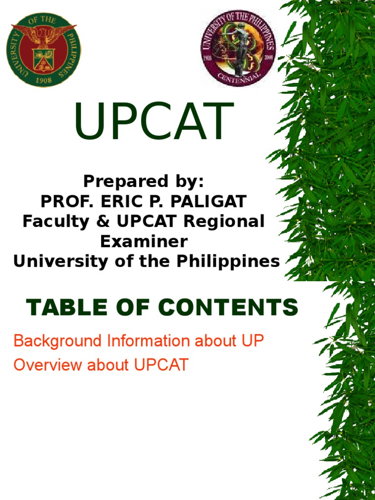 UPCAT 2020 Admission Guidelines | PDF | University And College ...
