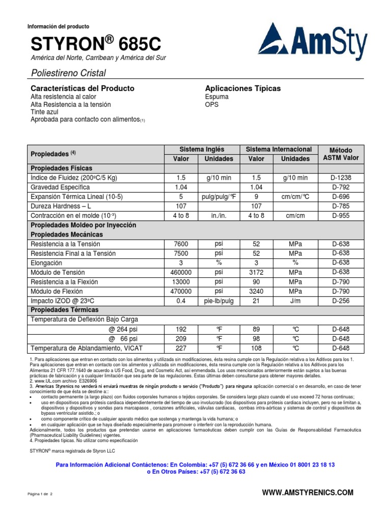 Styron-685C FT PDF | PDF | Naturaleza