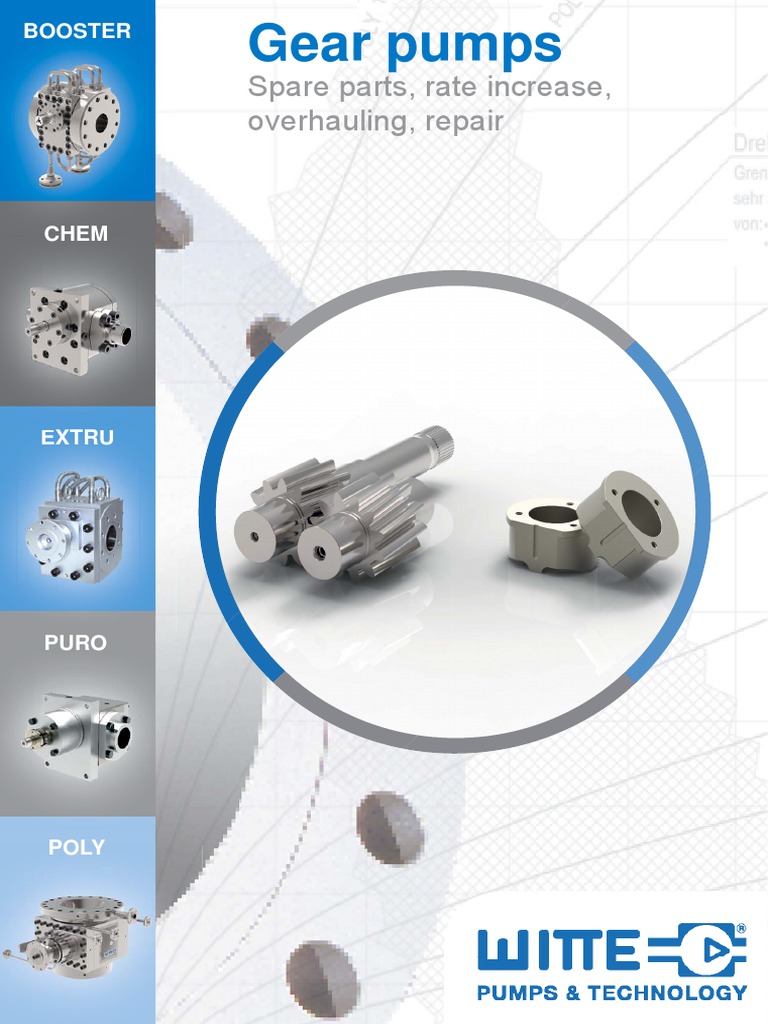 Gear Pumps: Spare Parts, Rate Increase, Overhauling, Repair | PDF
