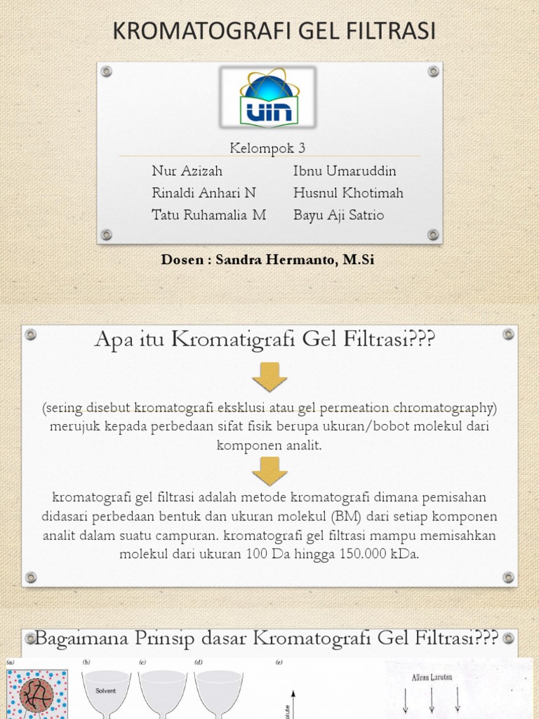 KROMATOGRAFI GEL FILTRASI Edit | PDF