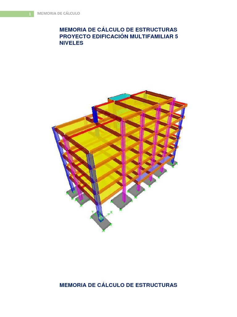 05° Memoria de Calculo-Edificio 5 Pisos PDF | PDF | Fundación (Ingeniería) | Rigidez
