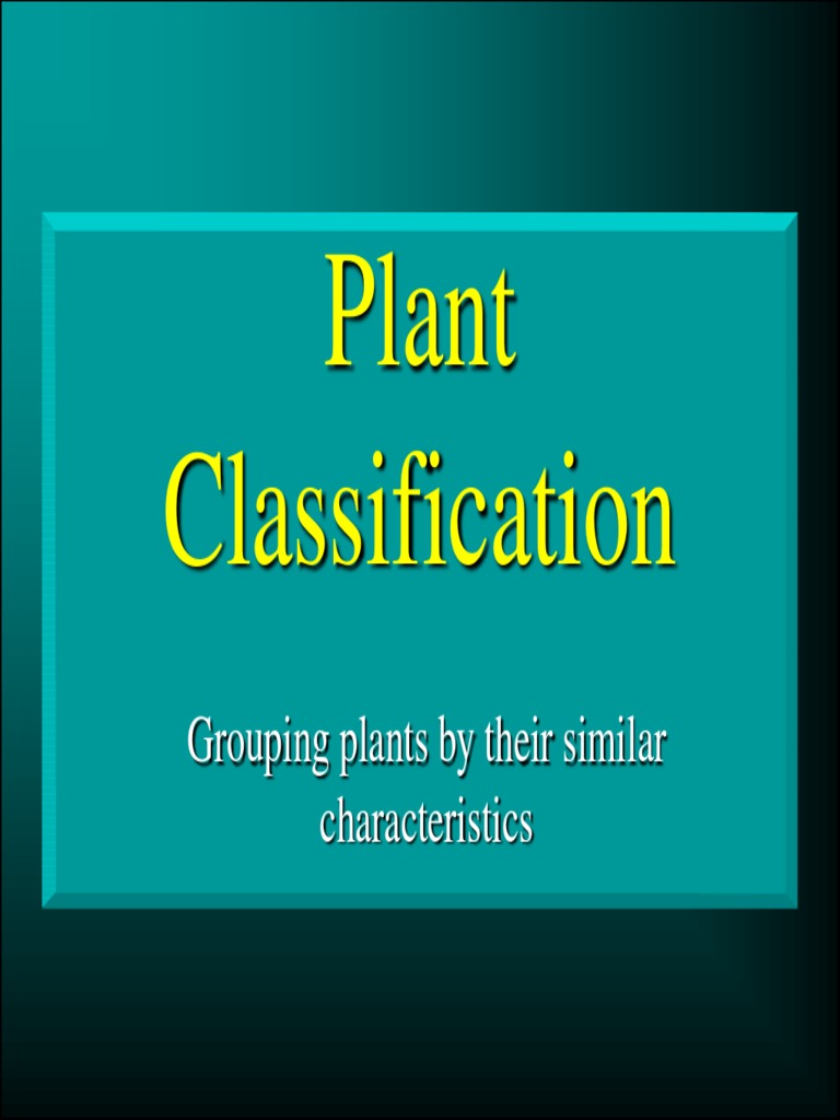 Plant Taxonomy and Classification Guide | PDF | Seed | Plants