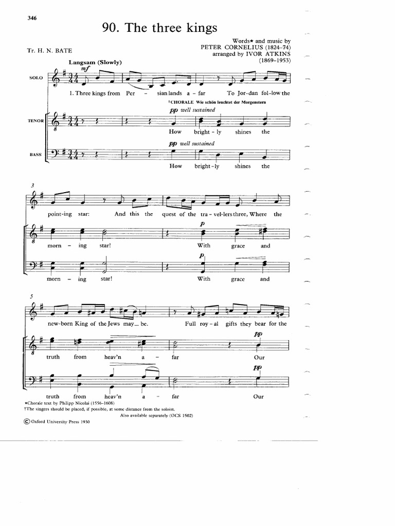 The Three Kings - Cornelius | Choral Music | Vocal Music
