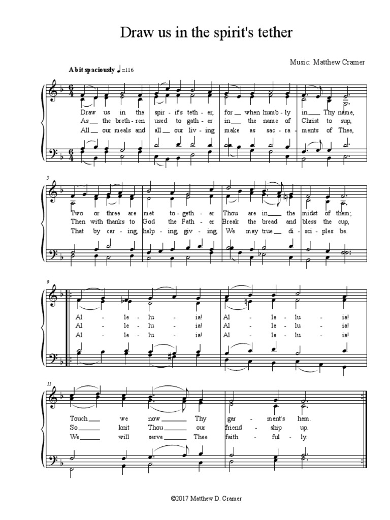 Draw Us in The Spirit's Tether (New Tune - Cramer) | PDF | Religious ...