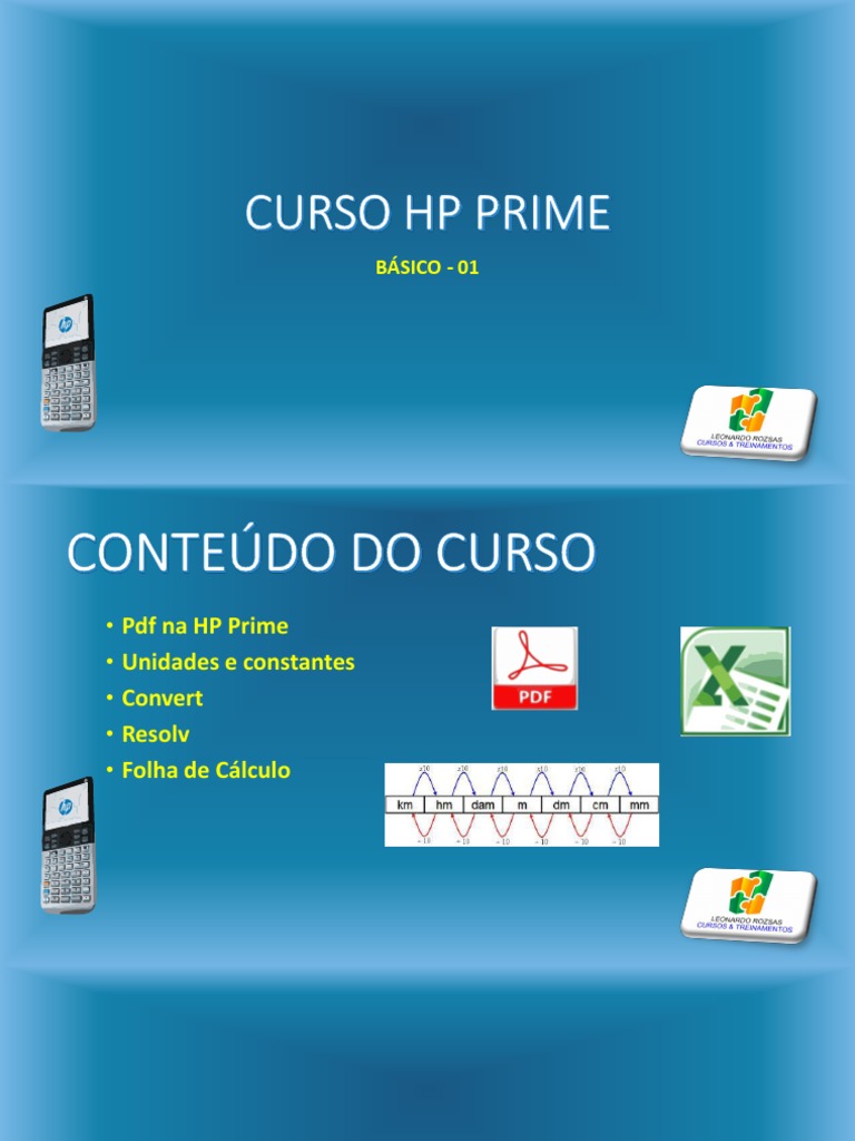 Curso Básico de HP Prime | PDF | Massa | Equações