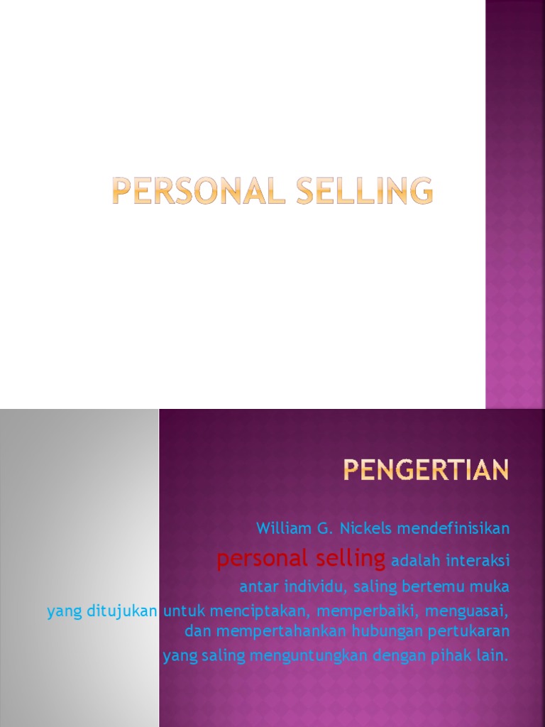 Materi Personal Selling | PDF