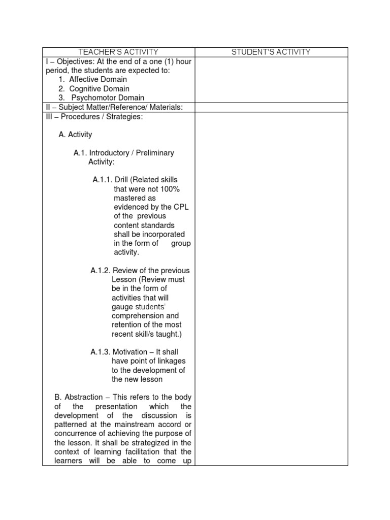 SAMPLE 4as DETAILED LP | PDF | Educational Assessment | Education Theory