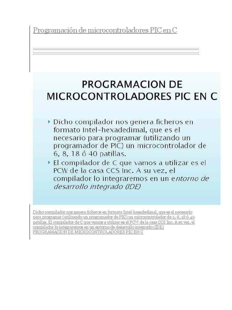 CCS Compiler Project Pic Wizard | PDF | Microcontrolador | Programa de computadora