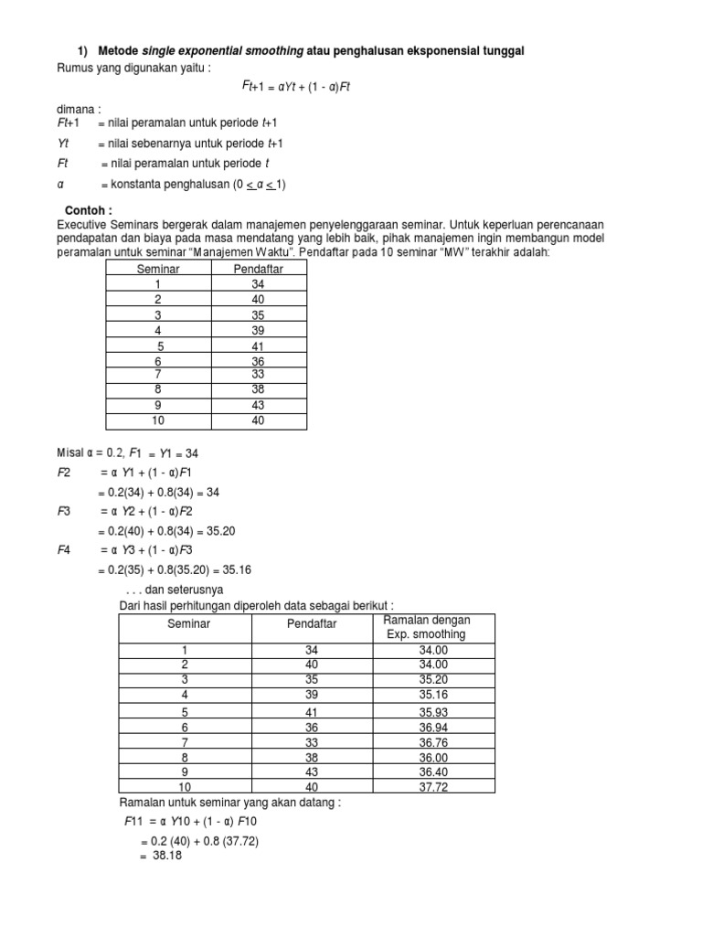 Metode Single Exponential PDF | PDF