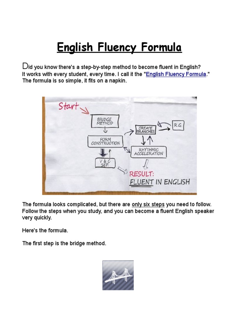 Fluency Formula PDF | PDF | Fluency | English Language