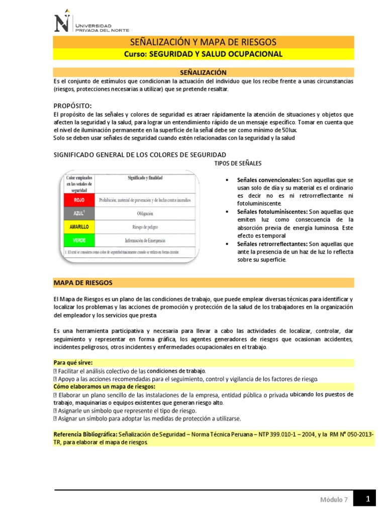 Lectura - Señalización y Mapa de Riesgos PDF | PDF | Mapa | Seguridad y ...