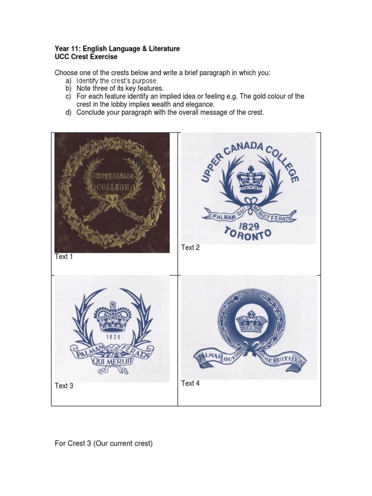 Crest Exercise | PDF