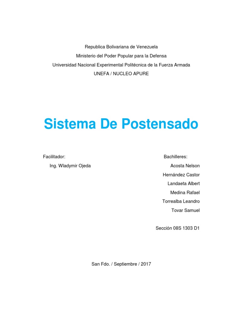 Sistema De Postensado Pdf Pdf Hormigón Pretensado Fundación