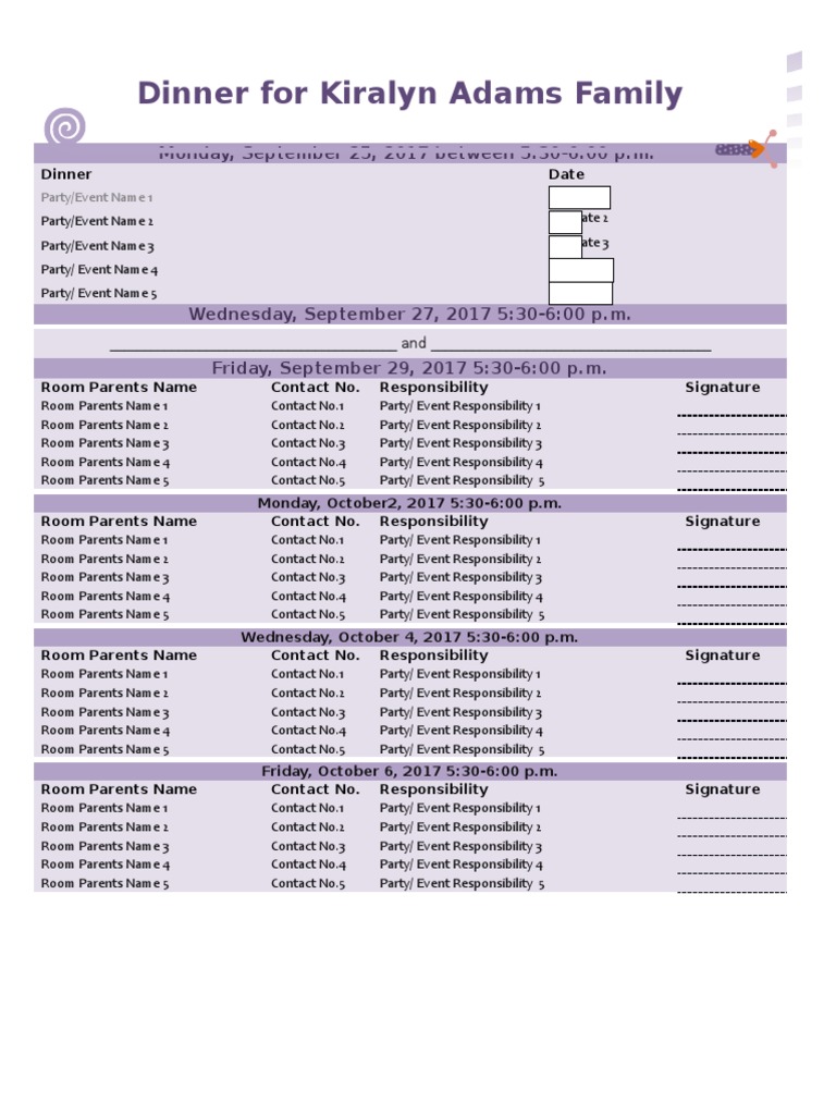 Compassionate Service Sign Up Sheet | PDF