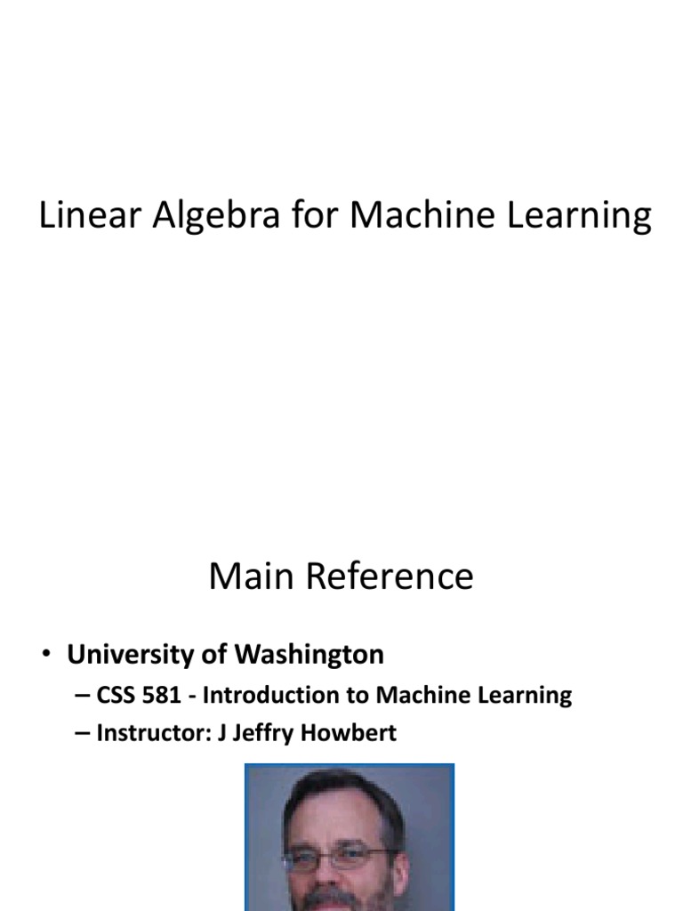 Linear Algebra For Machine Learning | PDF | Applied Mathematics ...