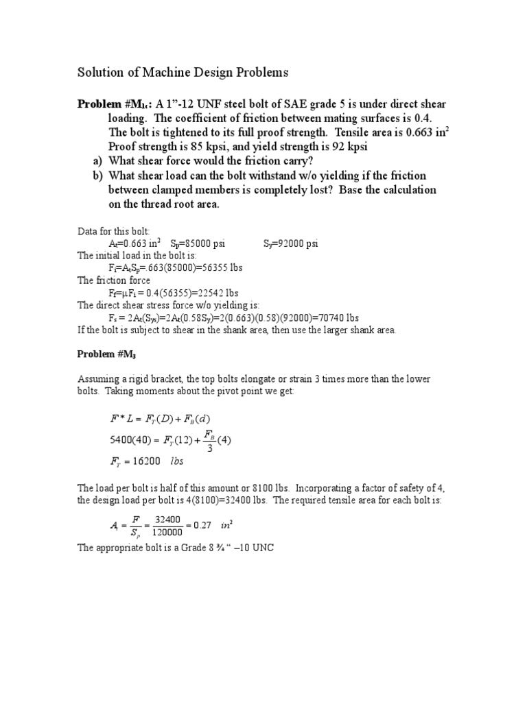 Solution Machine Design | PDF | Gear | Belt (Mechanical)