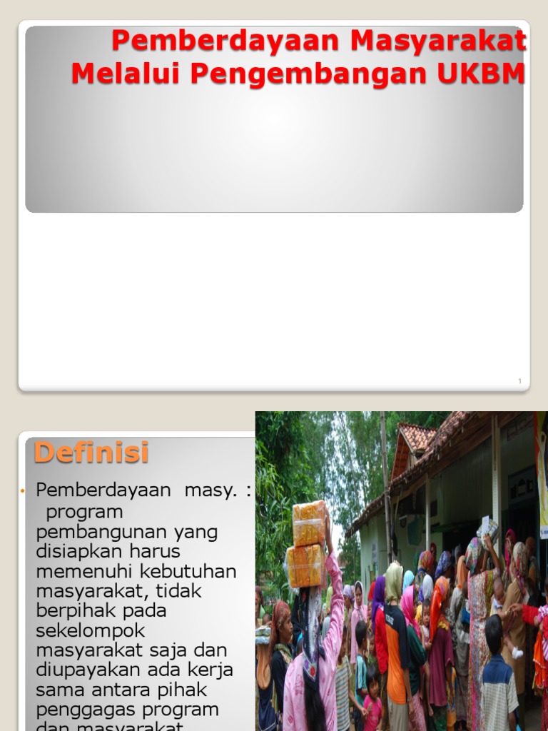 Pemberdayaan Masyarakat Melalui Ukbm | PDF | Pengembangan Diri