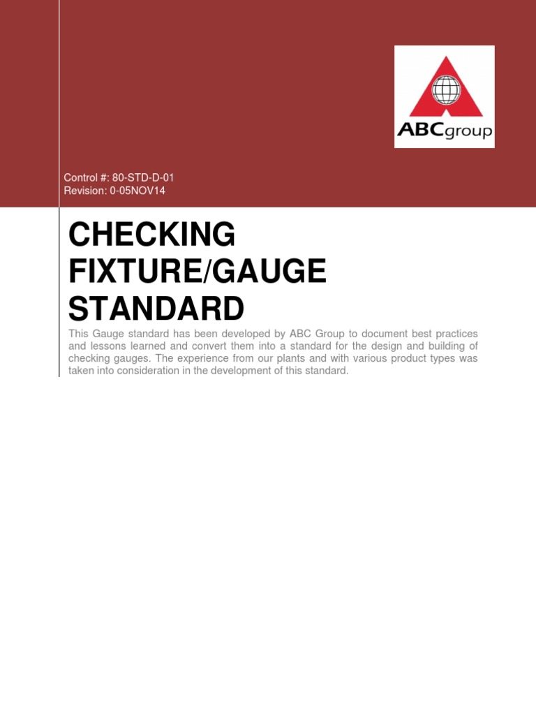 ABC Group Checking and Gauge Standard 80-STD-D-01 | PDF | Engineering ...