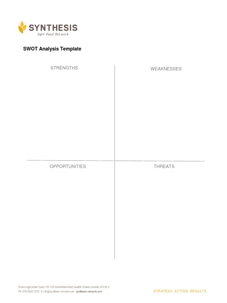 SWOT Analysis Template Overview | PDF