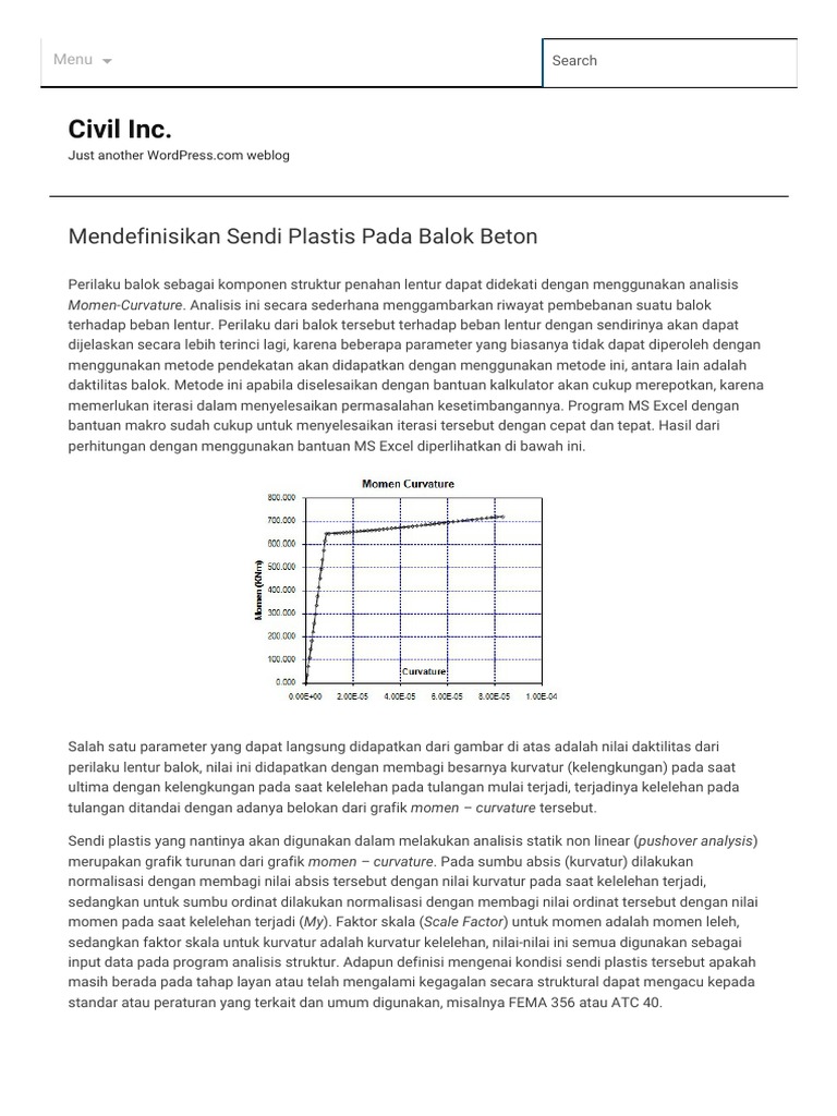 Definisi Sendi Plastis pada Balok Beton | PDF