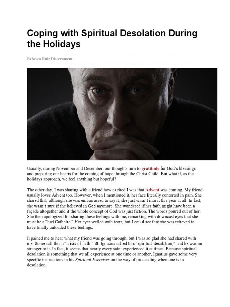 Coping With Spiritual Desolation During The Holidays | PDF | Spiritual ...