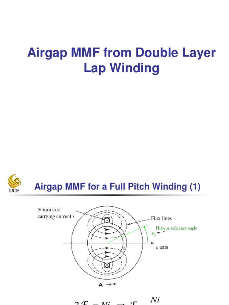 Airgap MMF From Double Layer Lap Winding | PDF