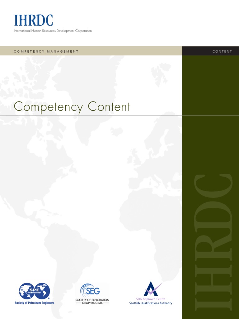 Ihrdc Competency Content Brochure Pdf Competence Human Resources