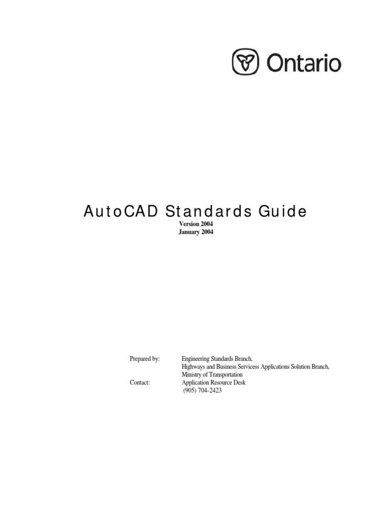 AutoCAD Standards Guide - Version 2004 | PDF | Technical Drawing | Auto Cad