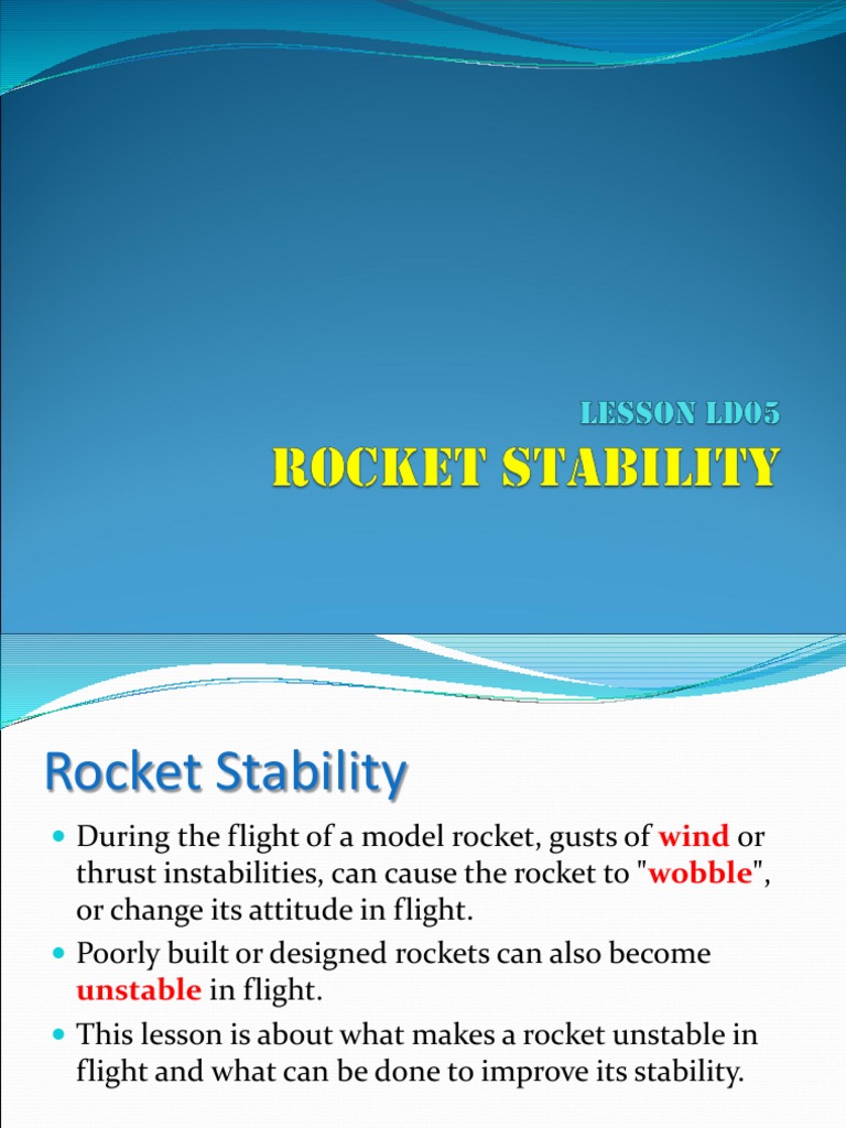 Stem Lesson Ld05 Rocket Stability | PDF | Rocket | Flight