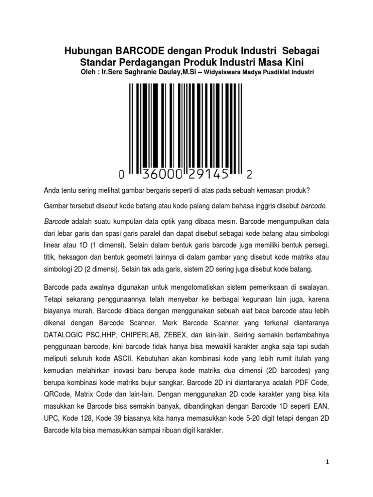 Hubungan Barcode Dan Produk | PDF | Komputer | Teknologi & Rekayasa