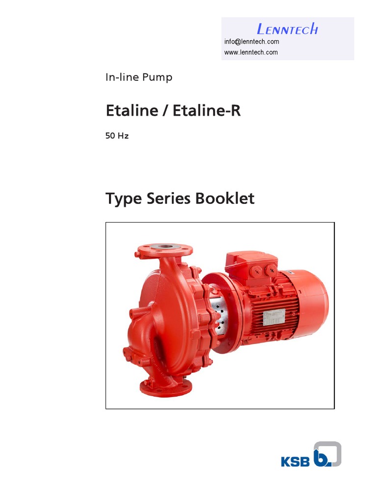 KSB Etaline L | PDF | Pump | Hvac