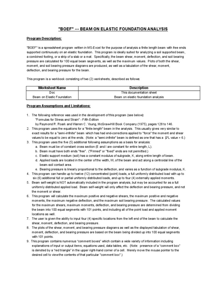 Elastic Foundation of Beams Analysis | PDF | Beam (Structure) | Shear ...