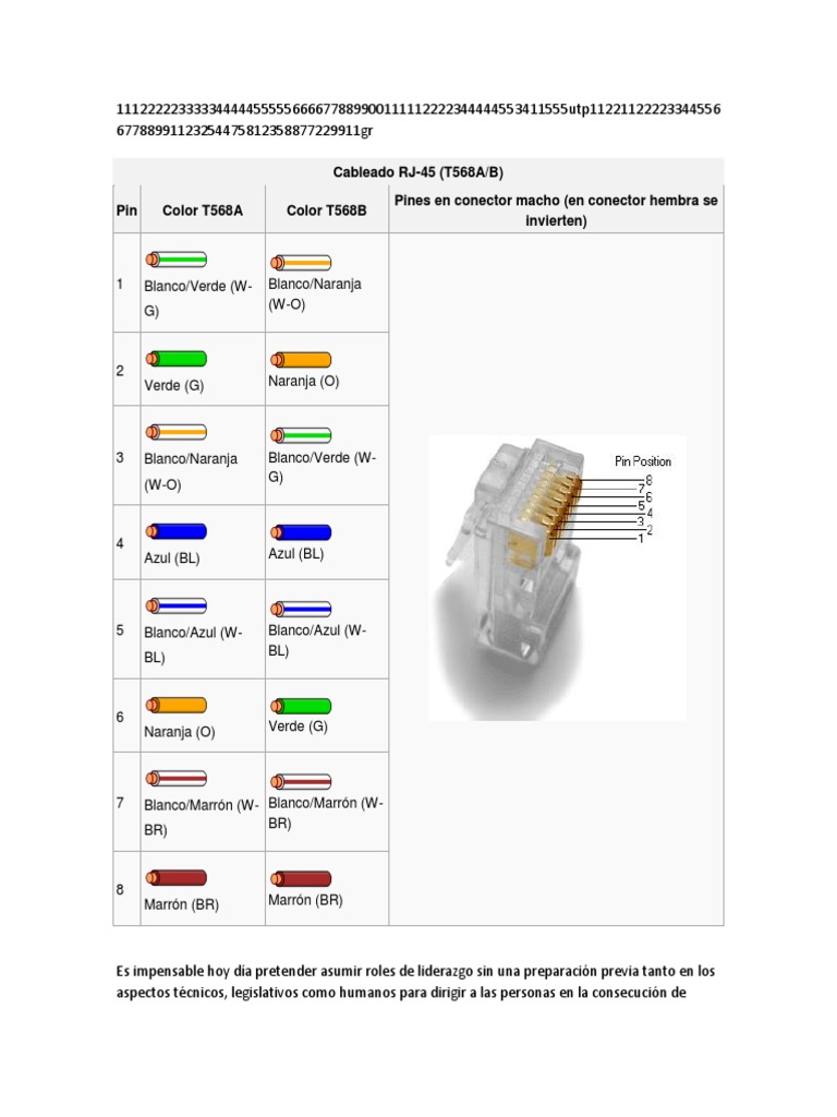 Cableado RJ - Norma 586A 586B | PDF | Recursos humanos | Economias