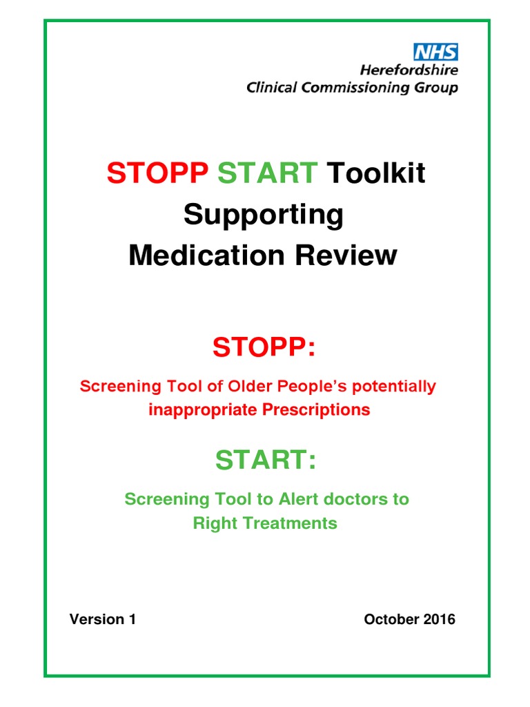 Stopp: Toolkit Supporting Medication Review | PDF | Chronic Obstructive ...