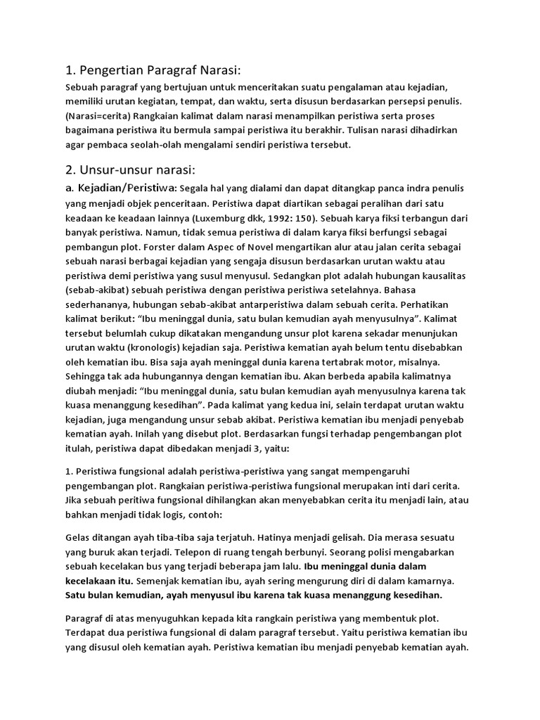 Definisi Narasi Dan Cara Membuatnya | PDF