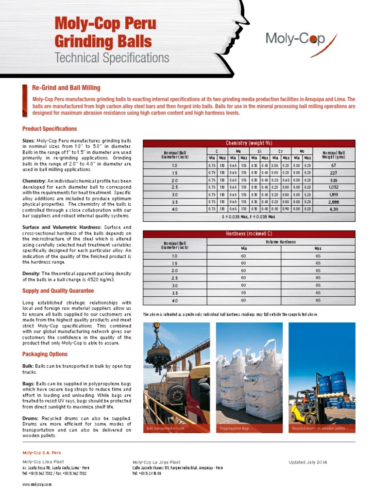 Ball Milling Specifications Peru | PDF | Mill (Grinding) | Grinding ...